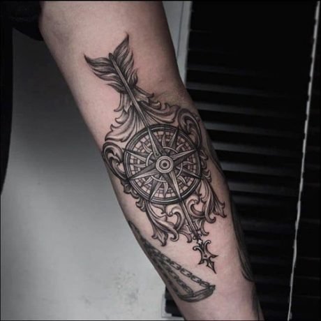 The Symbolic Depth and significance of Compass Tattoos : 25 Distinctive ...