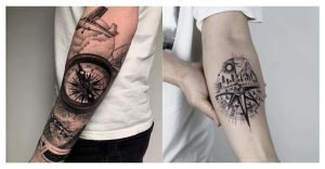The Symbolic Depth and significance of Compass Tattoos : 25 Distinctive ...