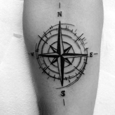 The Symbolic Depth and significance of Compass Tattoos : 25 Distinctive ...